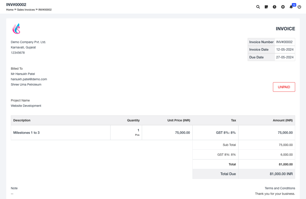 Invoice – Seanergy